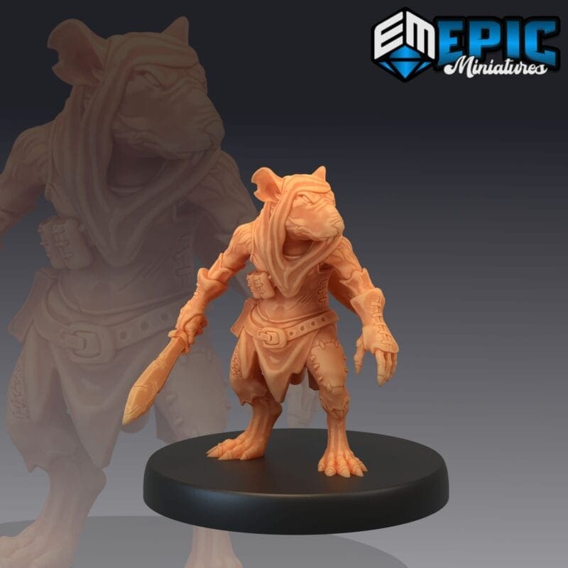 Rato Bandido - Rodent Wars - Epic Miniatures | Arsenal Craft RPG