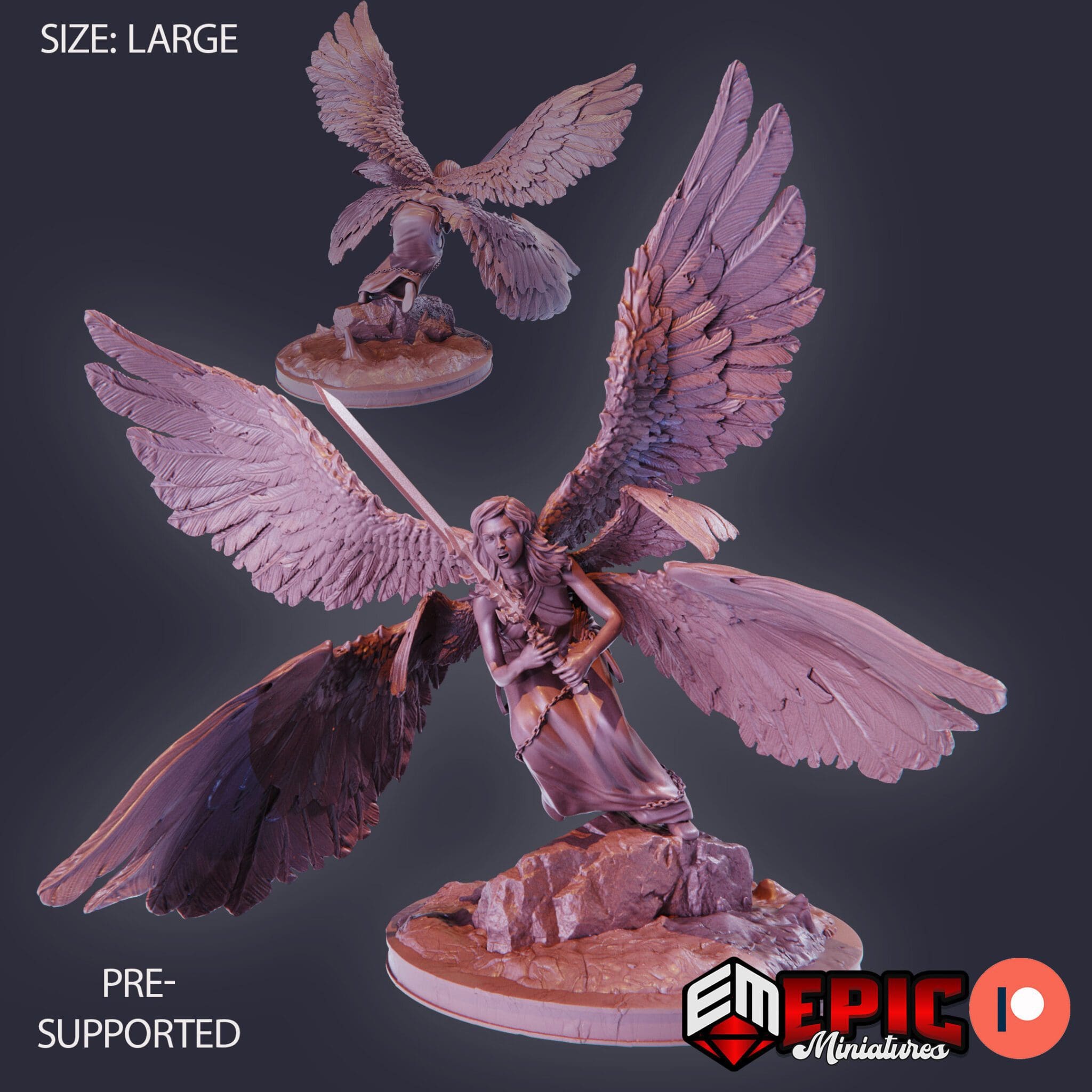 Serafim Atacando - Sky Dominion - Epic Miniatures | Arsenal Craft RPG