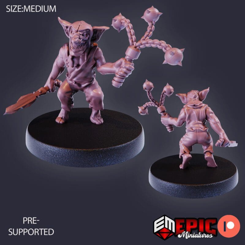 Goblin da Tribo Perversa com Mangual- Green Siege - Epic Miniatures ...