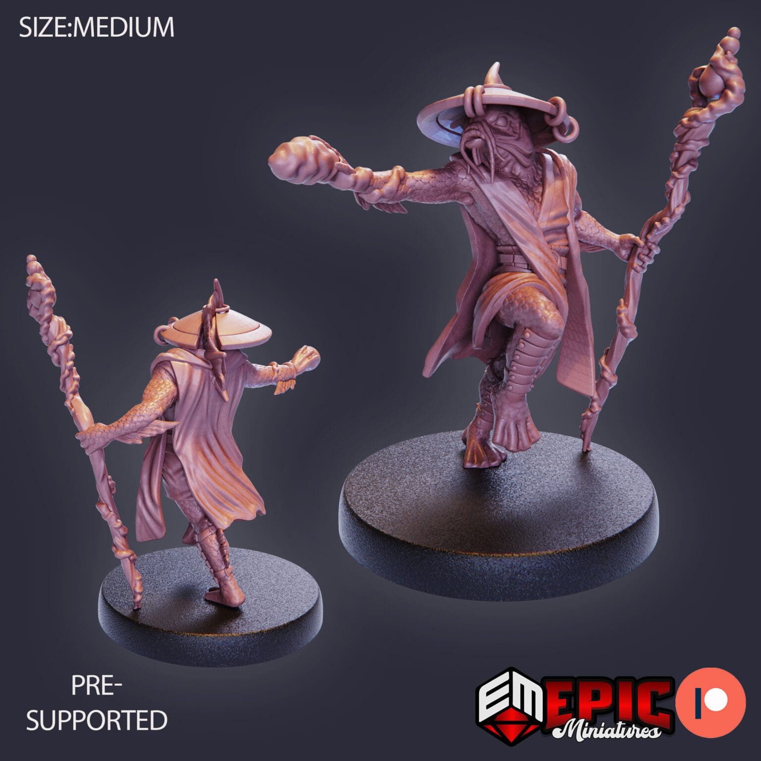 Kuo-toa Da Tribo Koi Monge- Yokai Mayhem - Epic Miniatures - Arsenal Craft