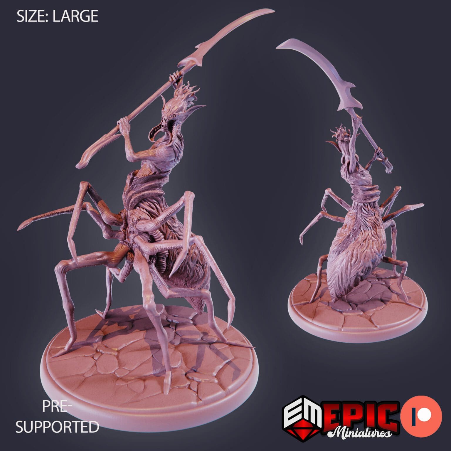 Draider com Lança - Caves of Despair - Epic Miniatures