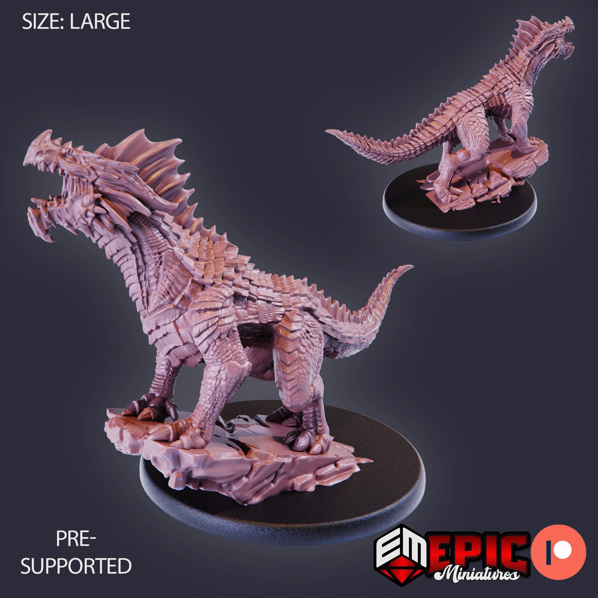 Dragonete Vermelho de Guarda Rugindo - Monster Pack - Epic Miniatures ...