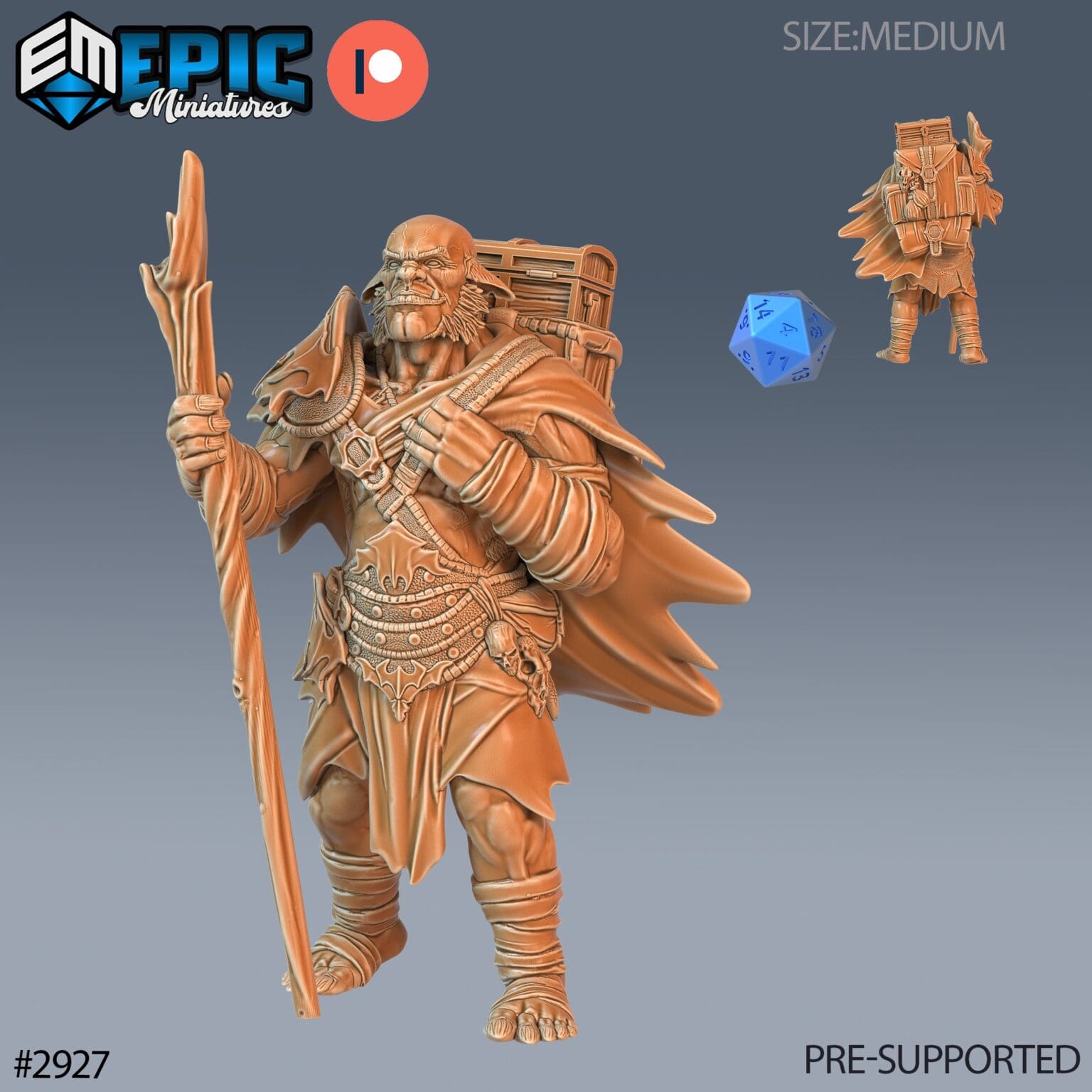 Hobgoblin Aventureiro Com Cajado - Epic Miniatures - Miniatura Para RPG ...