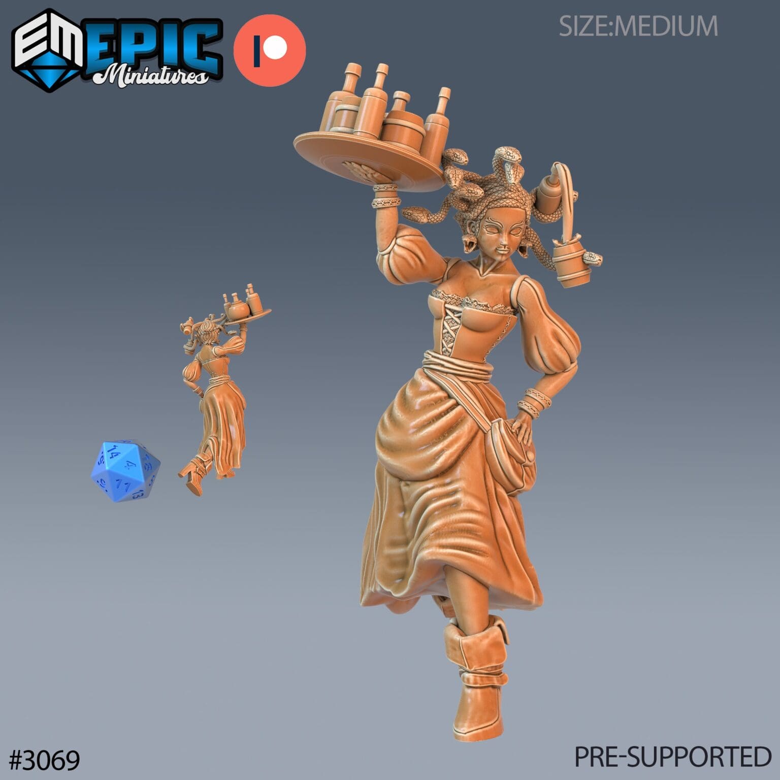 Gorgona Garçonete Servindo - Sunrise Tavern - Epic Miniatures | Arsenal ...