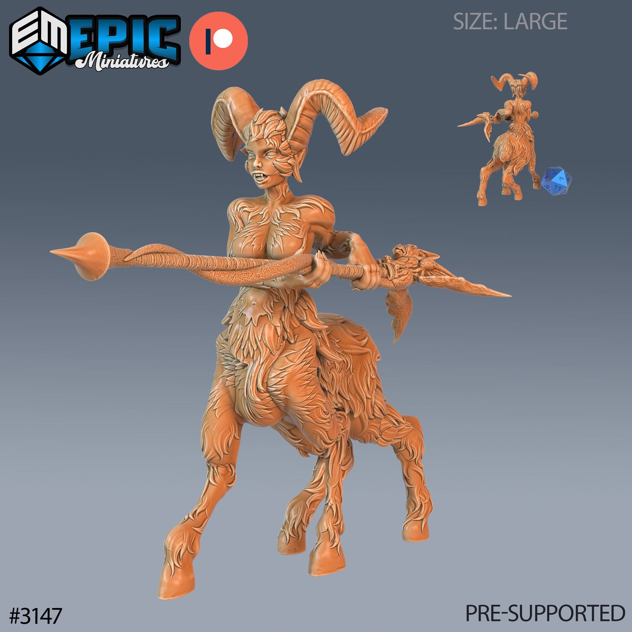 Faun Warlock Attack - Easter Surprise - Epic Miniatures | Arsenal Craft RPG