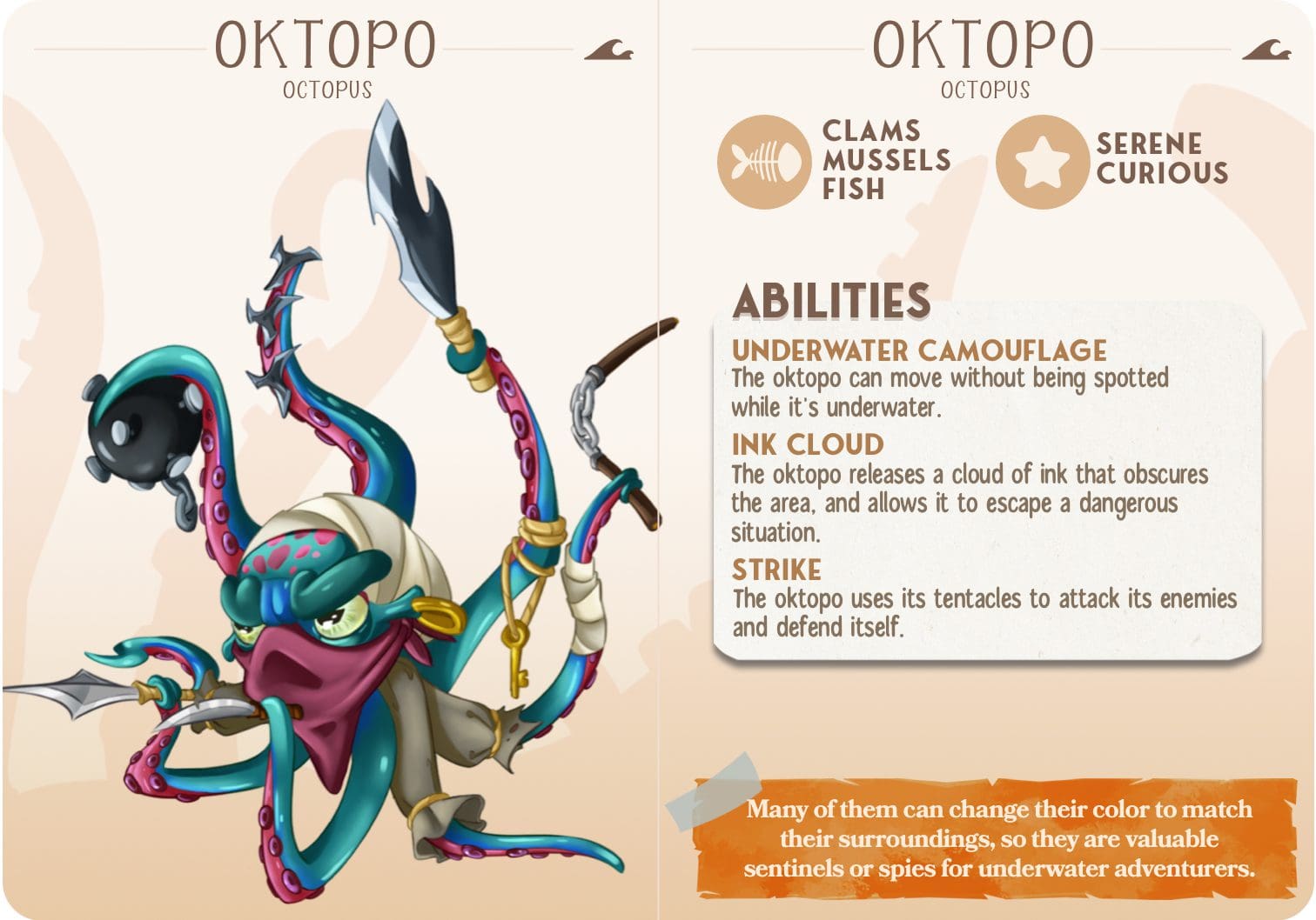 Oktopo, Polvo - Cornelia's Companions - Cast n Play | Arsenal Craft RPG