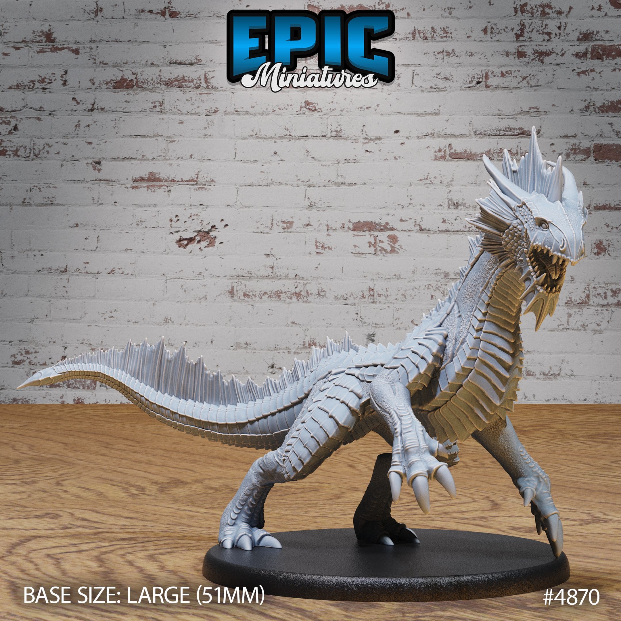 Draco Guardião de Prata Pulando - Age of Dragons - Epic Miniatures ...