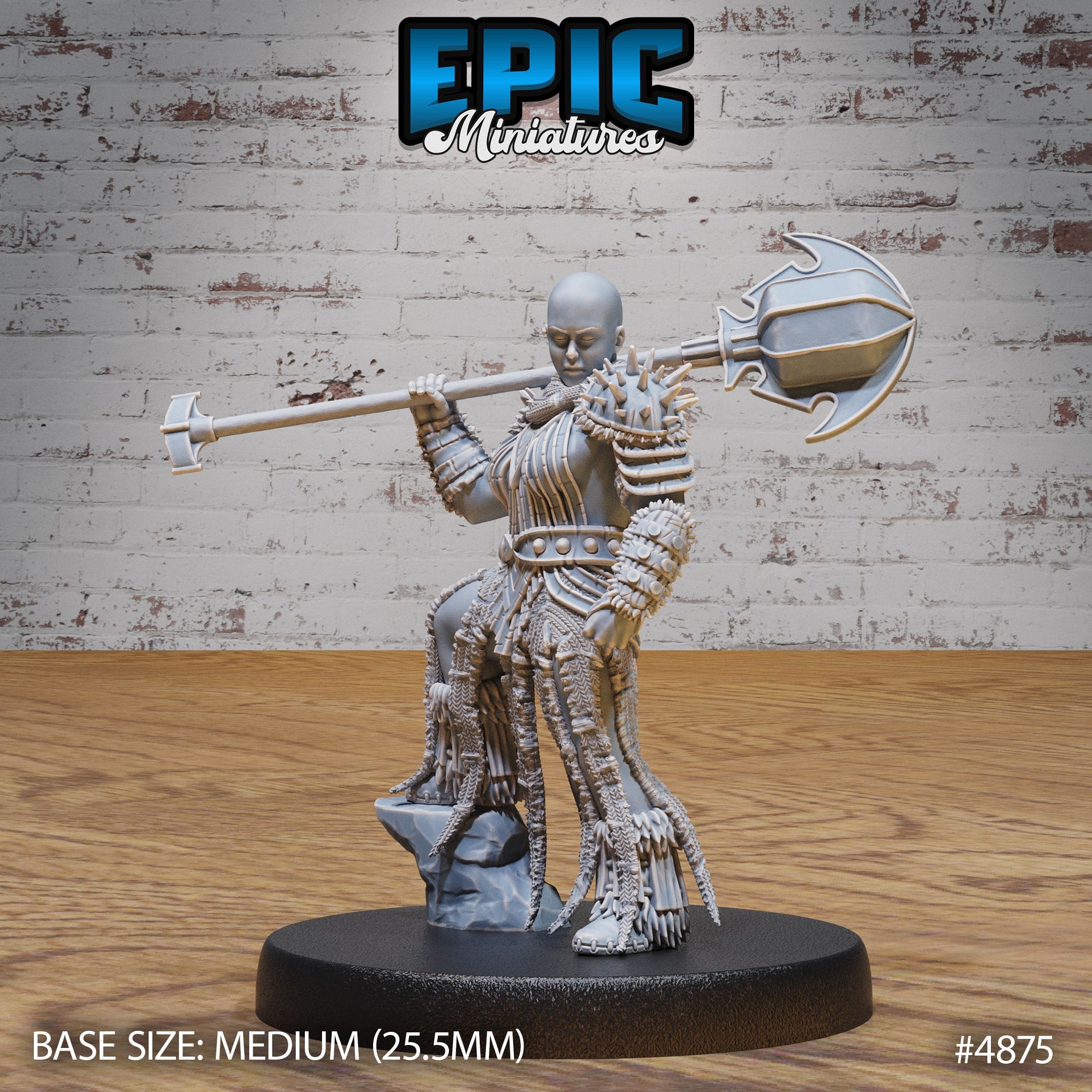 Bald Dwarf Female - Age of Dragons - Epic Miniatures | Arsenal Craft RPG